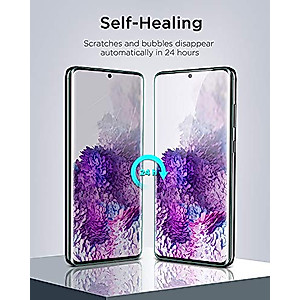 ESR TPU Screen Protector Compatible with Samsung Galaxy S20 Plus [2-Pack + 1 Extra for Practice] [Full-Coverage Liquid Skin] [Easy Installation Kit] for The Galaxy S20 Plus