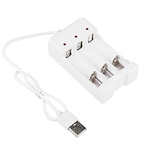 Portable Universal Rechargeable 3.6V Three Slots AA and AAA Battery Smart Charger