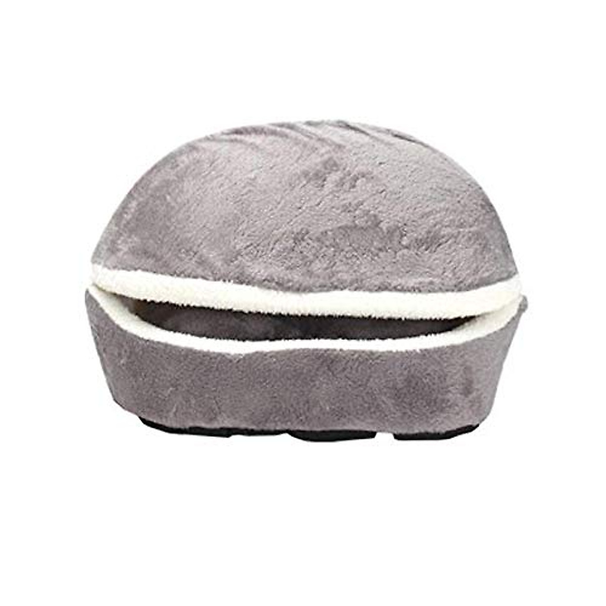 Bed Gray Cat Bed Sleeping Bag Sofas Mat Hamburger Dog House Short Plush Small Bed Warm Kennel Nest Cushion 1Pcs