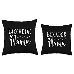 Cute Boxador Mom Gifts - Boxador Lovers Dog Mom-Cute Boxador Mama Throw Pillow, 16x16, Multicolor
