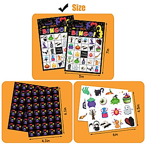 ROCWOHO Halloween Hocus Pocus Bingo Game Cards for Kids 24 Players Halloween Party Game for School Classroom Family Activities Halloween Party Favors Supplies