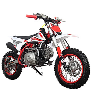 X-PRO 110cc Dirt Bike Pit Bike Mini Gas Dirt Bike Kids Youth Dirt Bike Pit Bike 110cc Gas Dirt Pitbike (Burgundy)