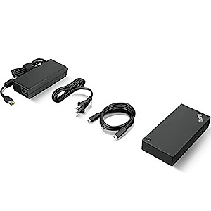 Lenovo ThinkPad USB Type-C Dock Gen 2 with 4K (40AY0090US) + ZoomSpeed HDMI Cable (with Ethernet) + ZoomSpeed DisplayPort Cable + Starter Bundle