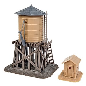 Walthers Trainline HO Scale Model Water Tower and Shanty