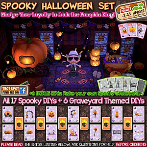 ACNH: Spooky Series Mega Set | 23 DIY Recipes | Halloween Items | Crafting Materials | Includes 1.11 Update Content