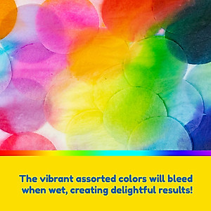 Hygloss Products Bleeding Tissue Paper Circles 2-Inch, 20 Colors, Arts & Crafts, DIY Projects, Scrapbooking, Greeting Cards, 480 Pieces