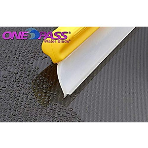One Pass Hydroglide 14" Waterblade Silicone Y-Bar Squeegee Yellow