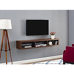 Martin Furniture Floating TV Console, 60", Columbian Walnut