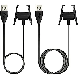 Temery Fitbit Charge 2 Charger - 2Pcs Replacement USB Charger Charging Cable for Fitbit Charge 2 with Cable Cradle Dock Adapter for Fitbit Charge 2 Smart Watch(3.3 feet +1.6 feet)…