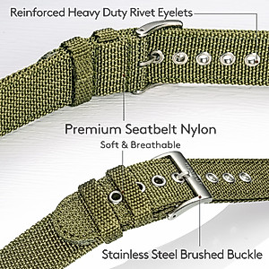 torbollo Men's Watch Bands,Quick Release 22mm Nylon Watch Strap, Soft Replacement Wrap Compatible with Smart Watch or Traditional Watch