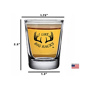 Rogue River Tactical Funny Hunting Shot Glass I Like Big Racks Gift For Hunter