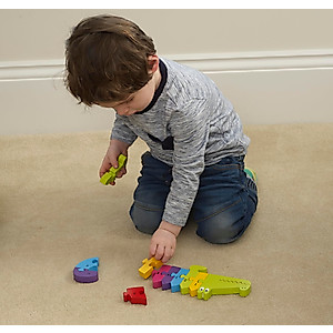 Orange Tree Toys: Crocodile Number Puzzle - 11 Piece Wooden Animal Shaped Puzzle, Learn Numbers 1-10, Colorful Educational Toy, Toddlers & Kids Age 1+