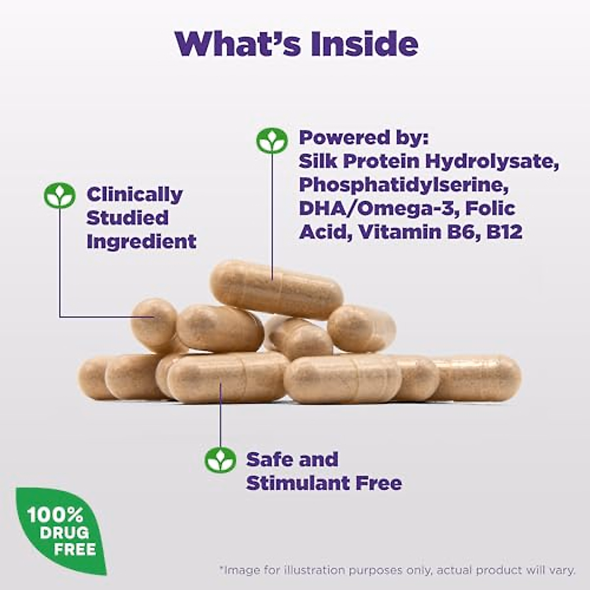 Natrol Cognium Complete, Dietary Supplement for Brain Health, Brain Health Supplements for Adults, 60 Capsules, 30 Day Supply