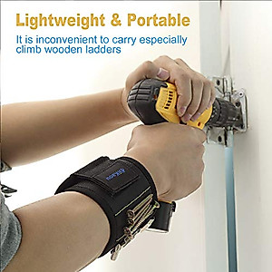 Magnetic Wristband with 20 Strong Magnets for Holding Screws Nails Drill Bits, Father's Day Gifts for Dad, Gadgets Tools, Gifts for Men,Husband, Boyfriend and DIY Handyman