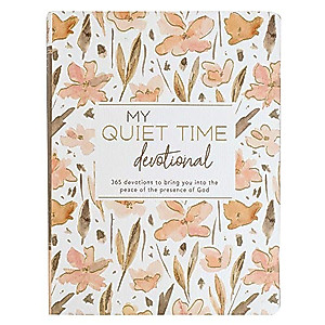 My Quiet Time Devotional - 365 Devotions for Women To Bring You Into The Peace Of The Presence of God Peach Floral Softcover Flexcover Gift Book w/Ribbon Marker