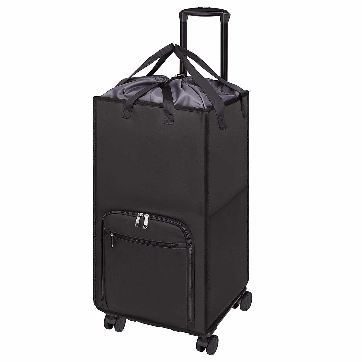 Bukere Extra Large Rolling Laundry Basket with Wheels, 90L Freestanding Collapsible Laundry Hamper Bag for Clothes Storage, Removable Wheeled Cart for College Dorm Apartment Laundry Room Bathroom