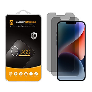 Supershieldz (2 Pack) (Privacy) Anti Spy Screen Protector Designed for iPhone 13 Pro Max/iPhone 14 Plus (6.7 inch) Tempered Glass, Anti Scratch, Bubble Free