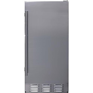 EdgeStar IB250SSOD 15 Inch Wide 20 Lbs. Built-in Outdoor Ice Maker with 25 Lbs. Daily Ice Production - No Drain Required