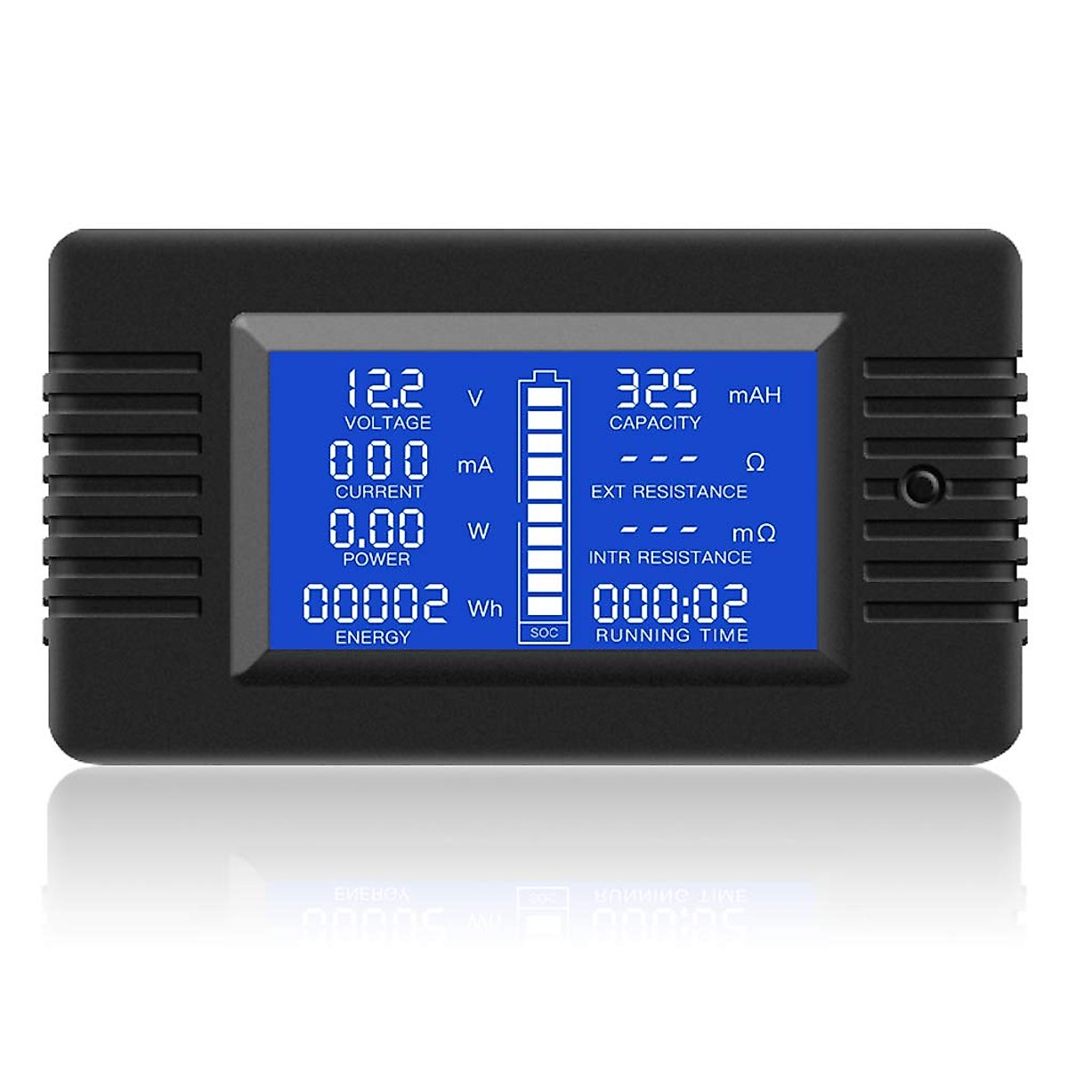 DC Multifunction Battery Monitor Meter,0-200V,0-10A (Widely Applied to 12V/24V/48V RV/Car Battery) LCD Display Digital Current Voltage Solar Power Meter Multimeter Ammeter Voltmeter