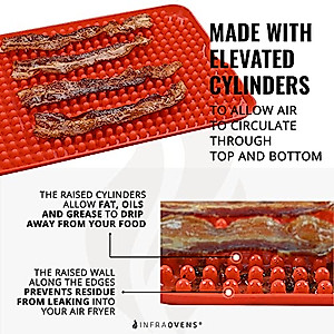 Air Fryer Liner Accessories for Ninja Foodi XL Smart FG551 6-in-1 Indoor Grill, Reusable Heat Resistant Mat for Air Fryer, Ninja Foodi Accessories, Easy Clean Replacement for Parchment Paper