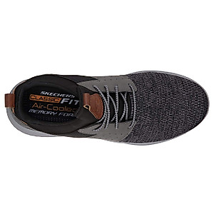 Skechers Men's Classic Fit-Delson-Camden Sneaker, Black/Grey, 9 M US