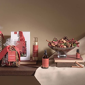 Aromatique Smell of Christmas Textured Glass Candle 6oz Decorative Home Fragrance Aromatherapy Long Lasting Room Air Freshener Perfect Fall Decoration Luxury Glass Candle Gift 40 Hour Burn!