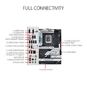 Asus Strix STRIX Z790-A GAMING WIFI D4 Gaming Desktop Motherboard - Intel Z790 Chipset - Socket LGA-1700 - ATX