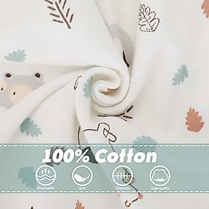 2 Pack Transition Swaddle with 2 Way Zipper, 100% Cotton Baby Swaddle Arms in/Out Arms Free Design Transitional Swaddle, Arms Up Sleeping Sack Baby Sleep Sack for Baby 0-3 Months, Giraffe & Squirrel