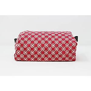 Dominie Liner for Clear Handbag Small Clutch Removable/Interchangeable Liner - Red Canvas Liner, Black Tabs (Black Clutch Sold Separately)