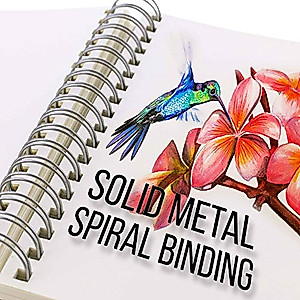 U.S. Art Supply 11" x 14" Top Spiral Bound Sketch Book Pad, Pack of 2, 100 Sheets Each, 60lb (100gsm) - Artist Sketching Drawing Pad, Acid-Free - Graphite Colored Pencils, Charcoal - Adults, Students