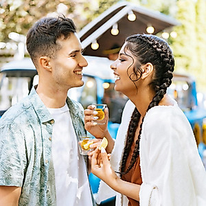 pttitvttiptter Shot Glasses Set of 4, Handmade 3D Golf Ball Glasses, Funny Gifts for Christmas Father Men Golfer Birthday Tequila Whiskey Cocktail, 2oz