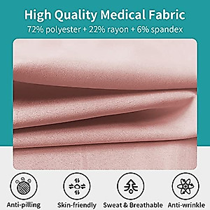 Jogger Scrubs for Women Set Stretchy Clearance Athletic Nurse Medical Uniform Workwear Clothes Elastic Top&Pants Suit (Navy Blue,Large,Large)