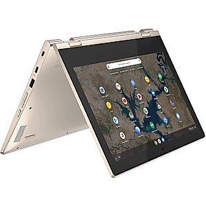 Lenovo Chromebook Flex 3 2-in-1 Convertible Laptop in Almond Intel Processor 64GB eMMC 4GB 11.6in IPS Touchscreen BT Webcam (Renewed)