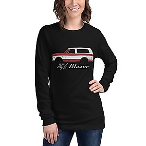 JG Infinite 1971 Chevy K5 Blazer CST Red and White Vintage Truck Owner Long Sleeve Tee