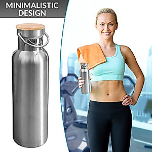 SXSTORE Metal Water Bottle - Water Bottle Steel - Insulated Water Bottles 24oz - Stainless Steel Bottle - Bottle Water for Bike - Small Stainless Steel Water Bottle - Dishwasher Safe Steel Bottle.