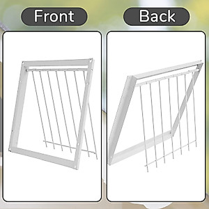 Suzile 2 Pcs 11.81" x 10.24" Pigeon Cage Door Bird Wire One Way Entrance Door Iron Pigeon Trap Door Bird House Door for Racing Supply Birdcage Breeding, White