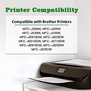 GREENARK Compatible Ink Cartridge Replacement for Brother LC75 LC71XL High Yield Ink Work for Brother MFC-J280W MFC-J425W MFC-J6510DW MFC-J6710DW MFC-J6910DW (2 Black, 1 Cyan, 1 Magenta, 1 Yellow)