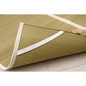 FULI Japanese Tatami Igusa Rush Grass Sleeping Mat, Mattress Pad Futon Topper, Relaxation, Made in Japan - Full Size (53.15" x 68.50")