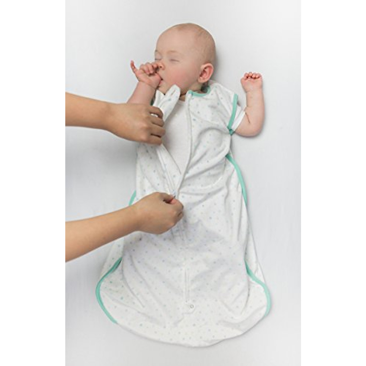 Amazing Baby Microfleece Sleeping Sack, Wearable Blanket with 2-Way Zipper, Use After Swaddle Transition, Playful Dots, Pink, Medium 6-12 Month