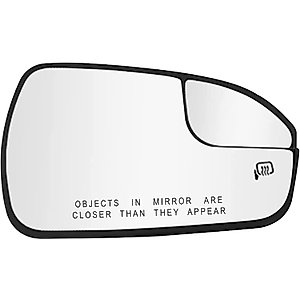 Right Passenger Side Heated Mirror Glass Replacement For 2013-2020 Ford Fusion Side Mirror - for Ford Fusion Passenger Side Mirror Convex Glass With Rear Holder, Replace DS7Z17K707B