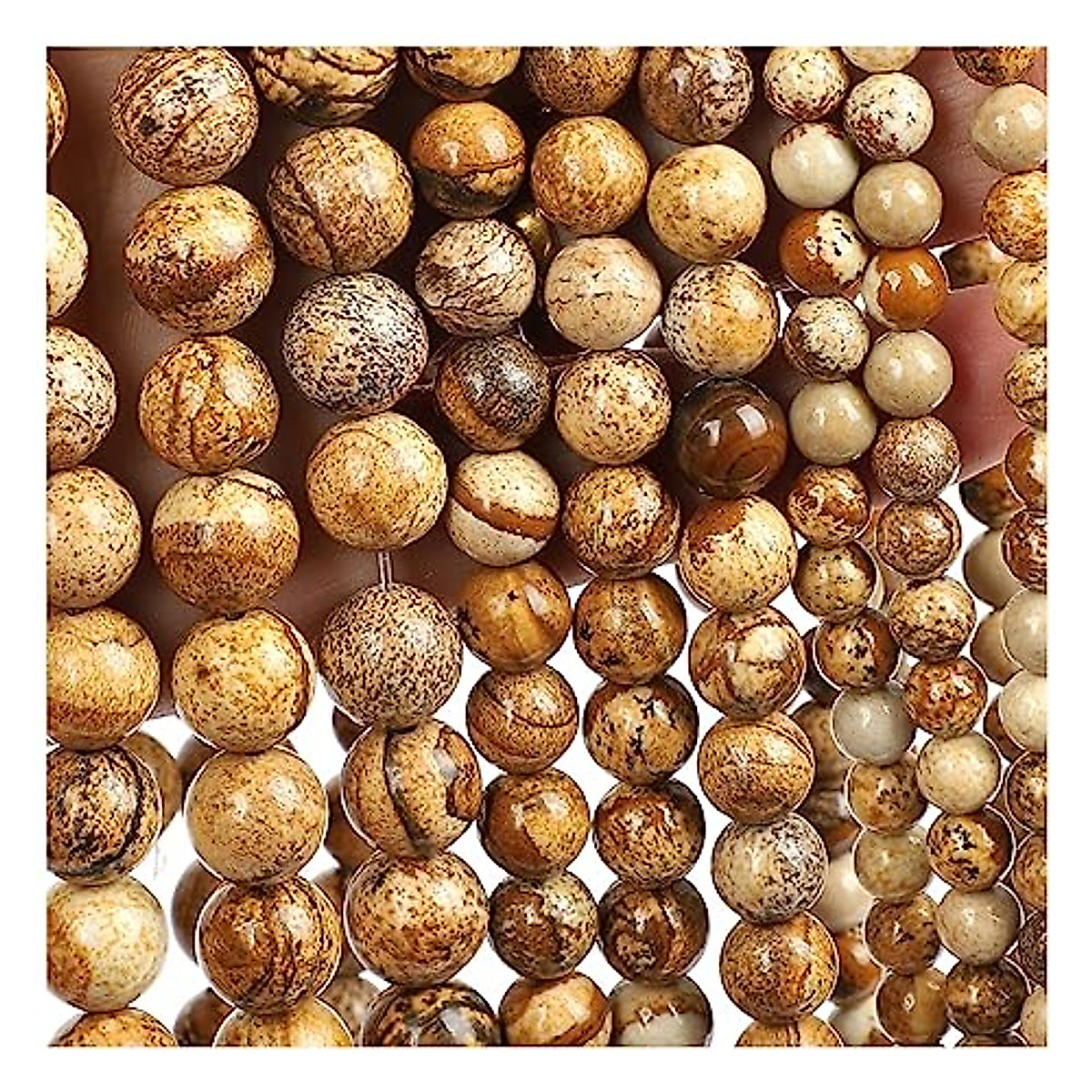 homeemoh 60pcs 6mm Real Gemstone Beads Natural Round Stone Beads Loose Quartz Beads Spacer Beads for Beading Crafts