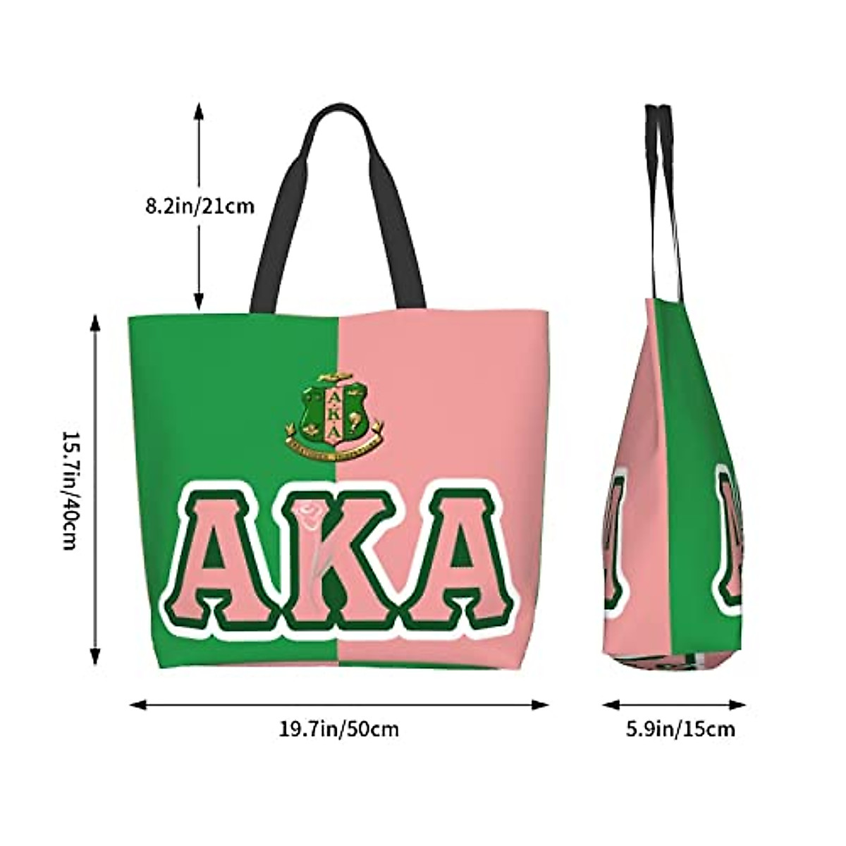 AKA Beach Tote Bags Travel Totes Bag Kitchen Reusable Grocery Bags Shopping Tote for Women Foldable Waterproof Book Tote