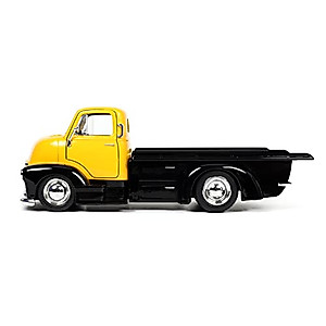 Jada Toys Just Trucks 1952 Chevy COE Flatbed Die-cast Car Yellow/Black, Toys for Kids and Adults (33848)