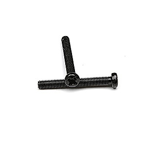 Musiclily Basic 3x25mm Metal Metric Thread Humbucker Pickup Height Adjustment Screws Humbucker Pickup Ring Mounting Screws for Epiphone SG Import Pickups, Black (Set of 20)