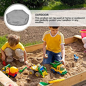 Yardwe Kids Toys 2 pcs Furnitures Pool Garden from Beach Shape Kids Spa Furniture Outdoor Sand Gray Square Cover Tool Protector Keep Tub X Canopy, Children Shield Bathtub Xxcm Outdoor Toys