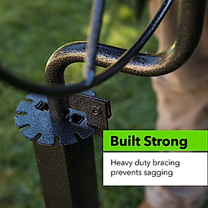 Yard Butler Free Standing Swivel Hose Reel - Water Hose Caddy For Yard or Garden - Outdoor Garden Hose Accessories, Water Hose Reel Rotate 360 Degree, Freestanding Metal Outdoor Water Pipe Stand