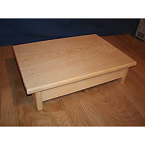 Handmade wooden stool, step stool, 4" wooden step stool, wide adult step stool, wood step stool, handmade wooden step stool