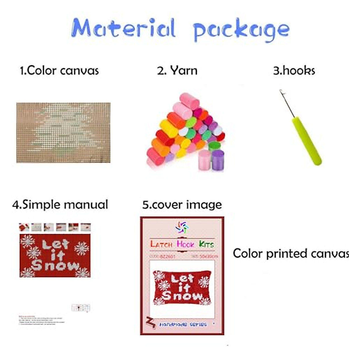 Wedding Kissing Bride and Groom Latch Hook Rectangle Pillow Kit for Adults DIY Easy Throw Pillow Cover with Printed Canvas Crochet Yarn Needle Craft Handmade Cushion for Wedding 12x20inch(2)