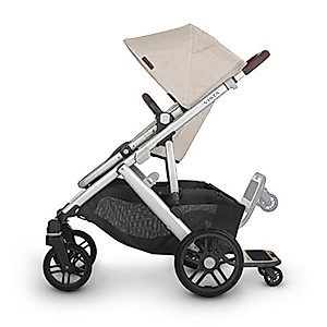 UPPAbaby Vista V2 Stroller - Greyson (Charcoal Melange/Carbon/Saddle Leather) + Piggyback for Vista & Vista V2