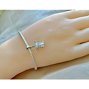 BOLENVI Opal Baby 925 Sterling Silver Pendant Charm Bead For Pandora & Similar Charm Bracelets or Necklaces